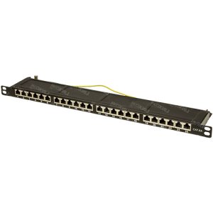 STP CAT6A Patch Panel 24-Port PCB IDC 0.5U - Linxcom UK
